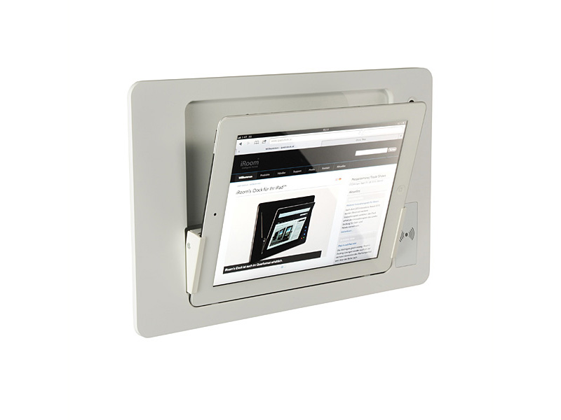 iRoom, iDock iPad4 Dockingstation Motor Querformat Alu weiß