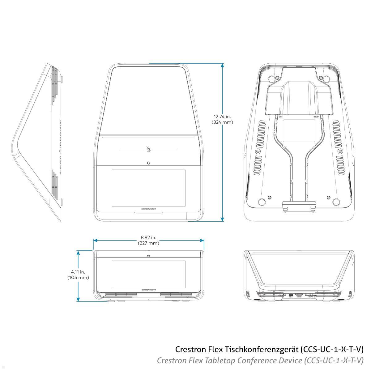 Microsoft Teams Rooms Videokonferenzsystem Crestron UC-MX50-T