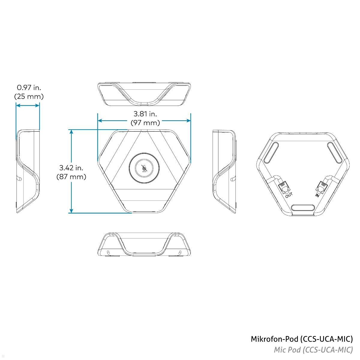 Microsoft Teams Rooms Videokonferenzsystem Crestron UC-MX70-T