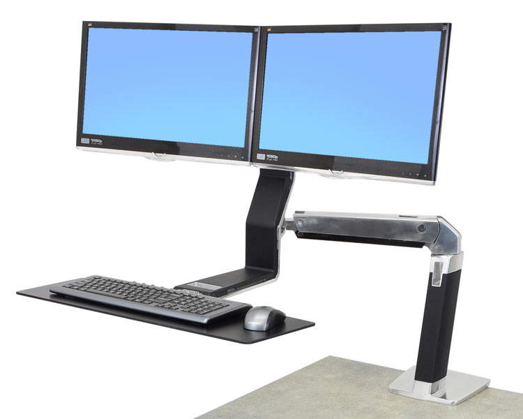 Ergotron 24-312-026 WorkFit-A Dual Monitor Tischhalterung