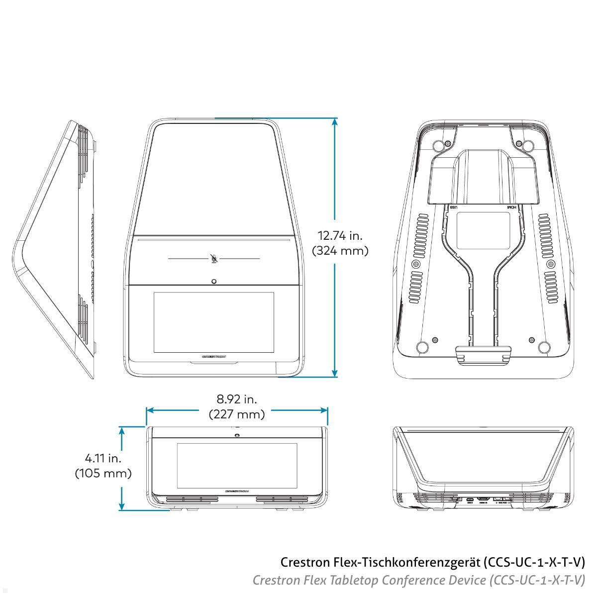 Microsoft Teams Rooms Videokonferenzsystem Crestron UC-MX70-T